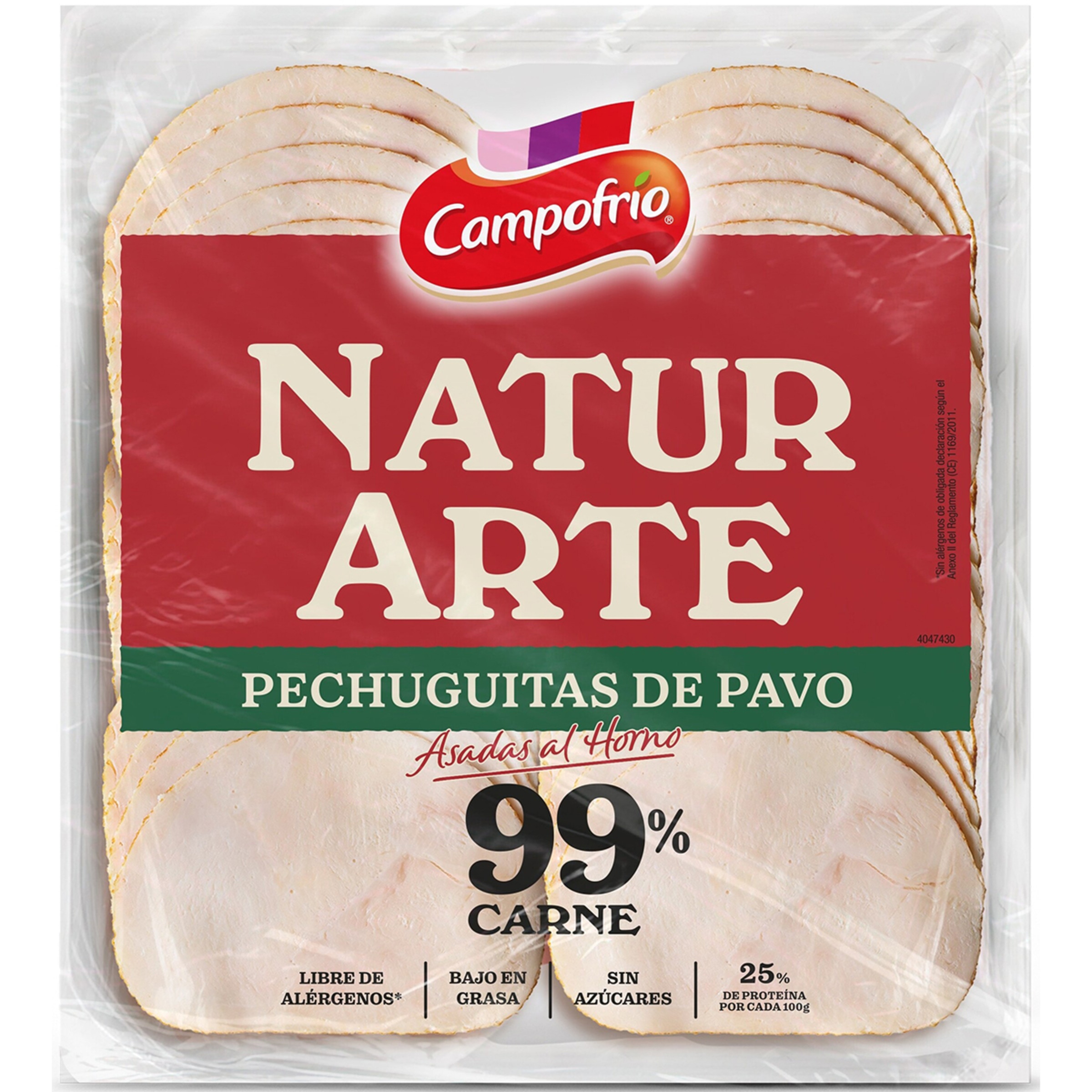 NaturArte pechuguitas de pavo en lonchas asadas al horno 99% carne bajo ...