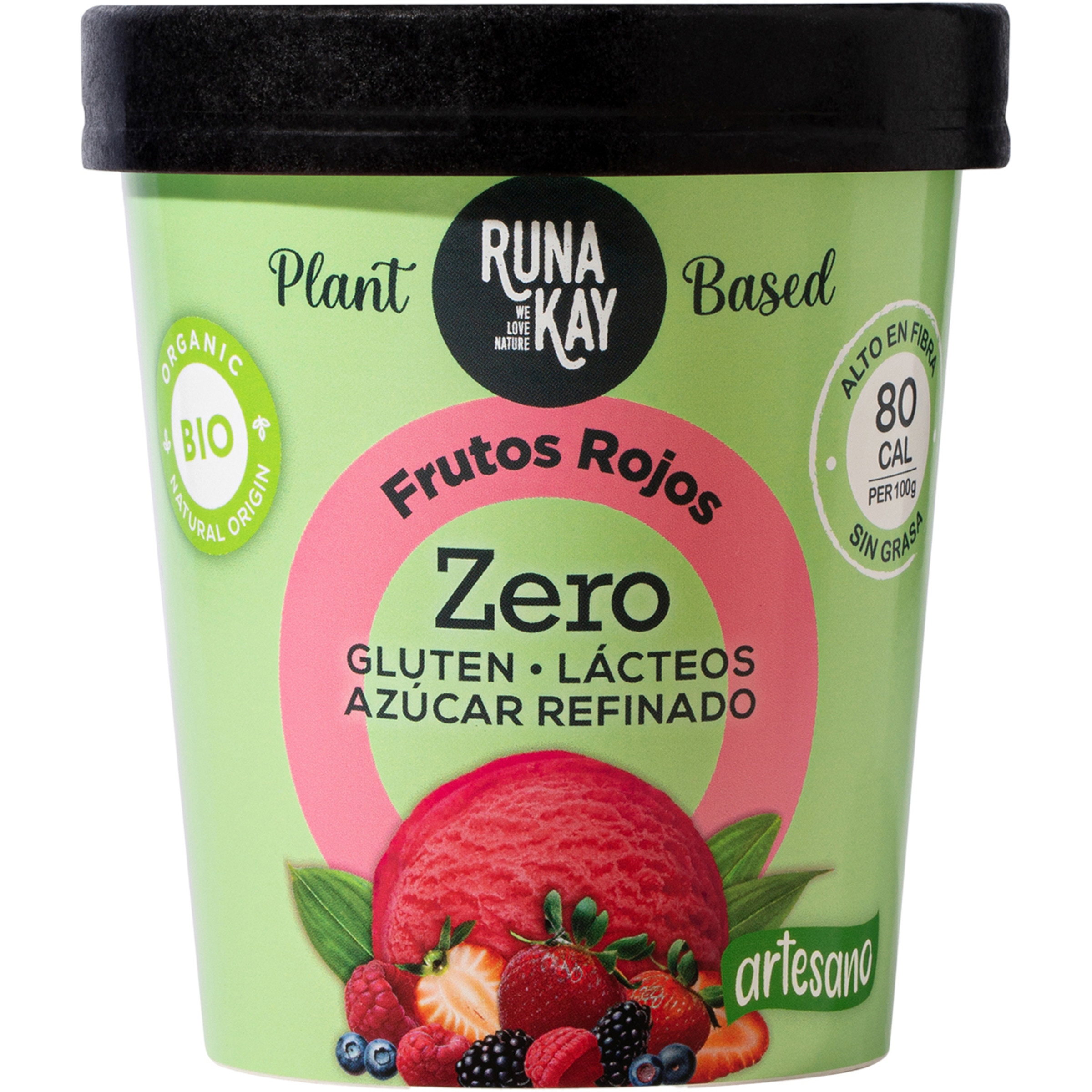 Zero helado de frutos rojos ecológico sin gluten, sin lactosa y sin ...