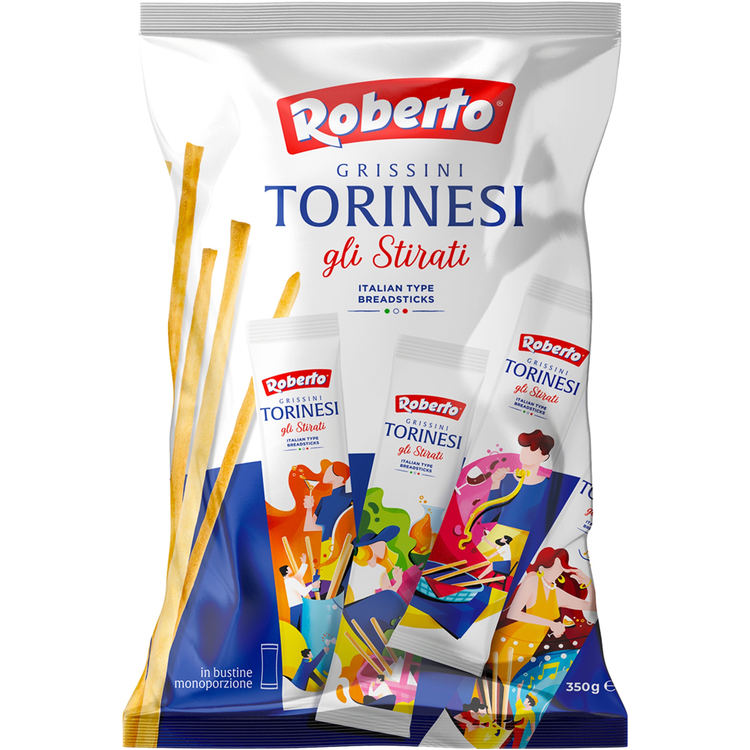 Torinesi grissinis italianos 20 envases individuales paquete 350 g ...