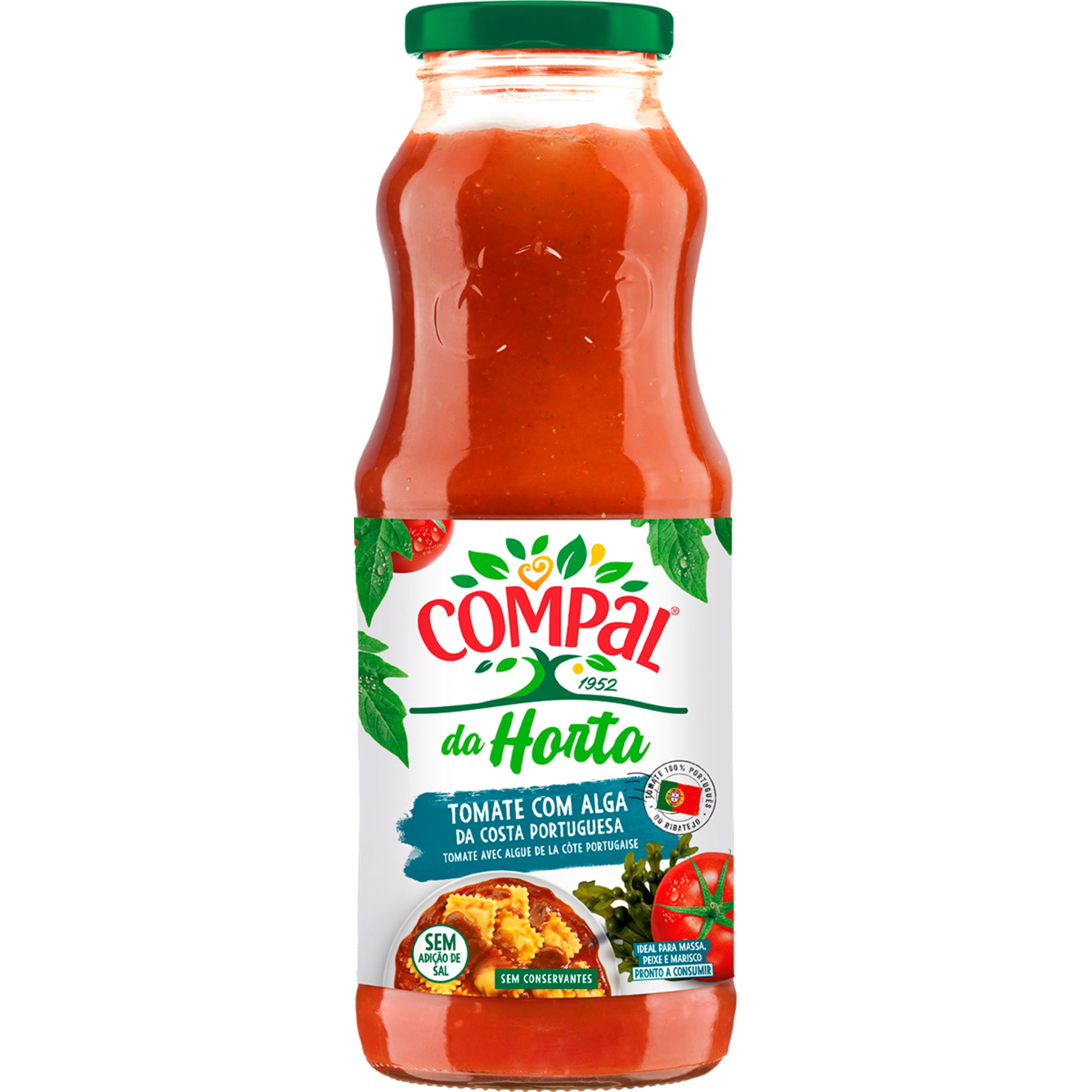 Molho de Tomate com Algas da Horta garrafa 500 g · Compal ...