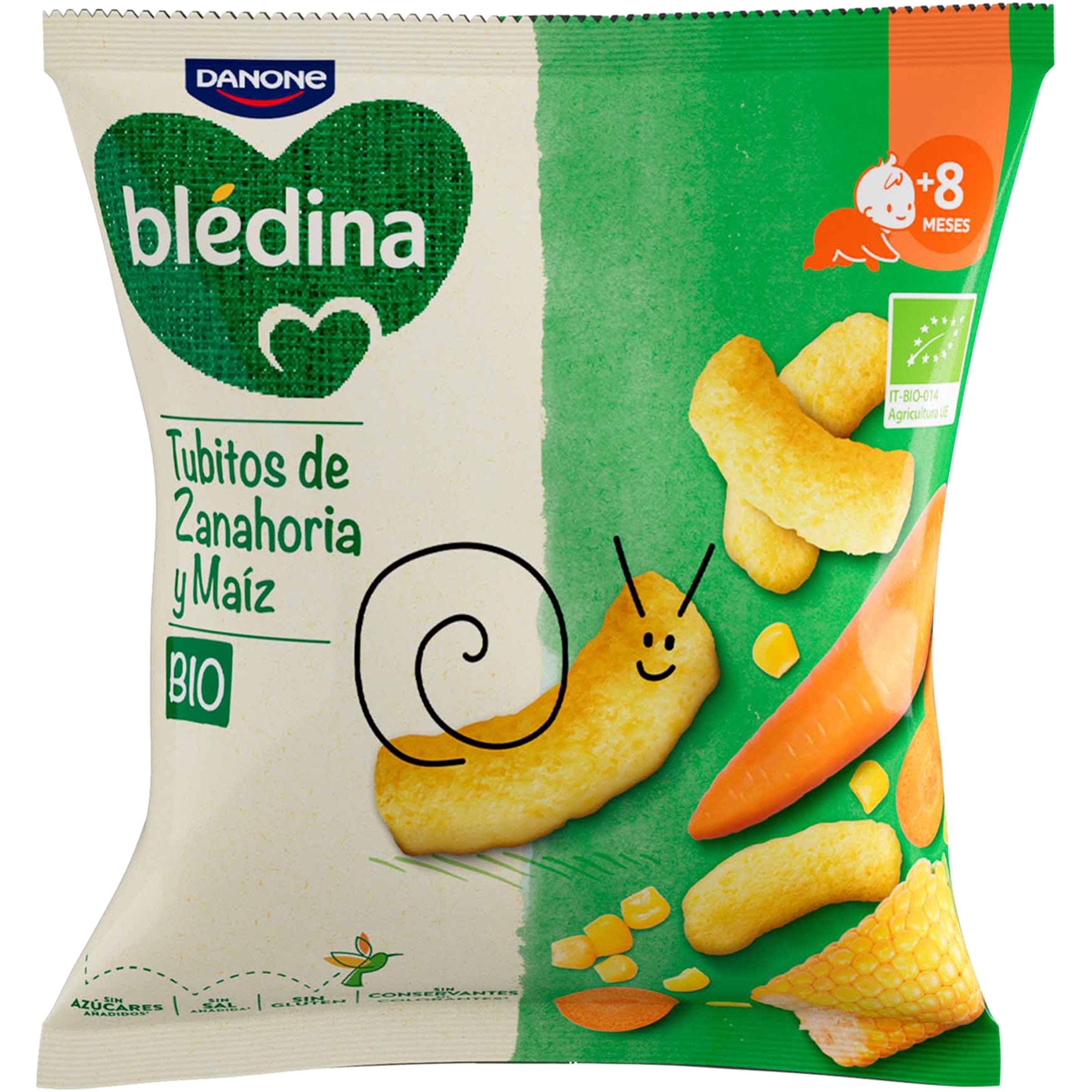 snack tubitos de zanahoria y maíz ecológico desde 8 meses bolsa 20 g ...