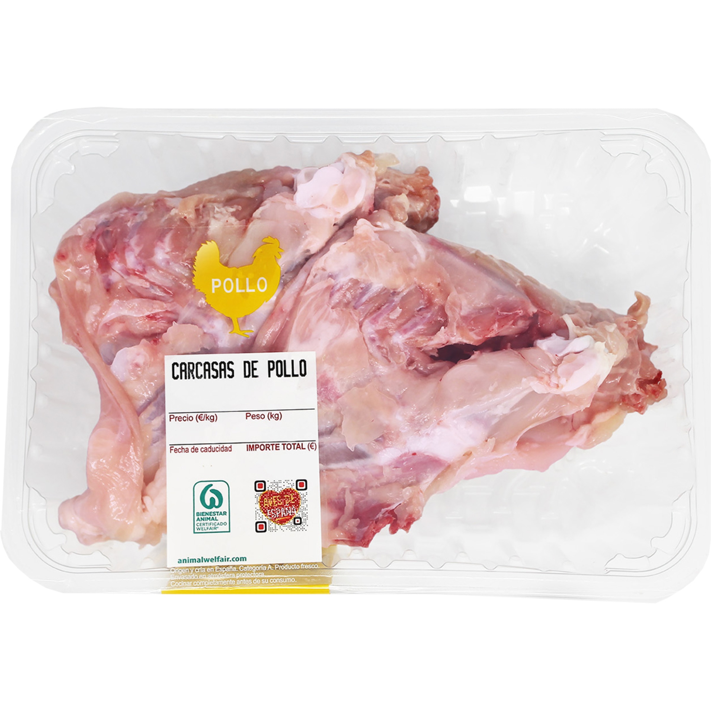 Carcasas de pollo peso aproximado bandeja 450 g · · Supermercado El ...
