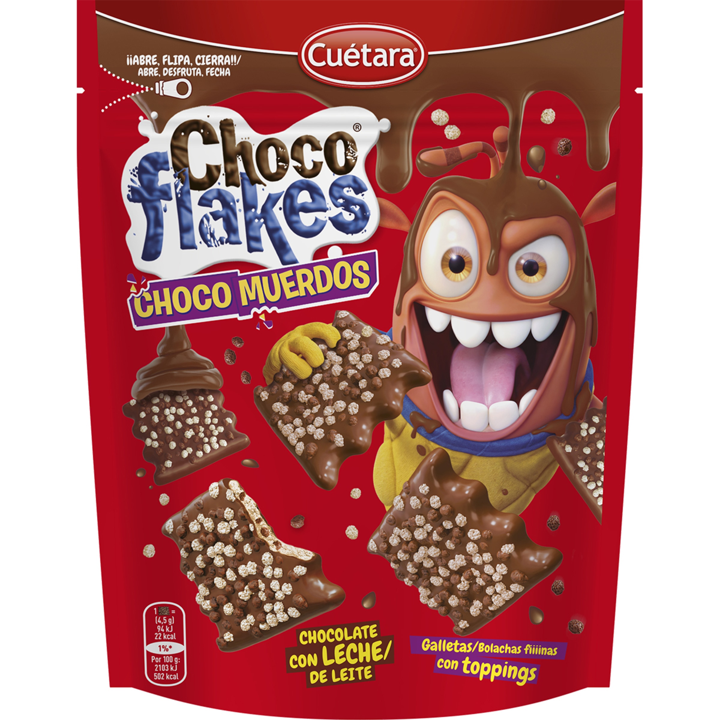 Choco Muerdos galletas con chocolate con leche y toppings de cereal ...