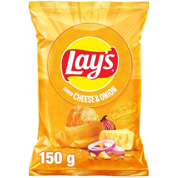 Patatas fritas sabor queso y jamón bolsa 150 g · LAY'S · Supermercado ...