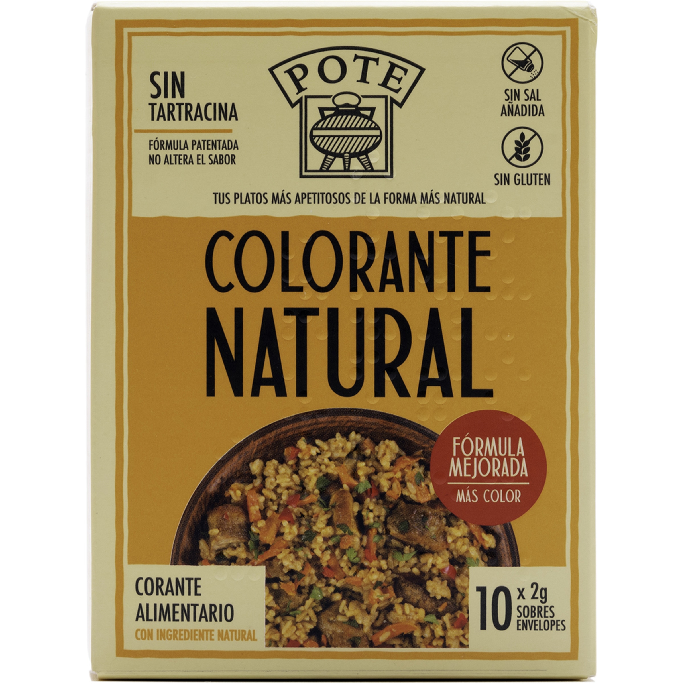 colorante natural para paella pack 10 sobres de 2g Sin Gluten envase 20 ...