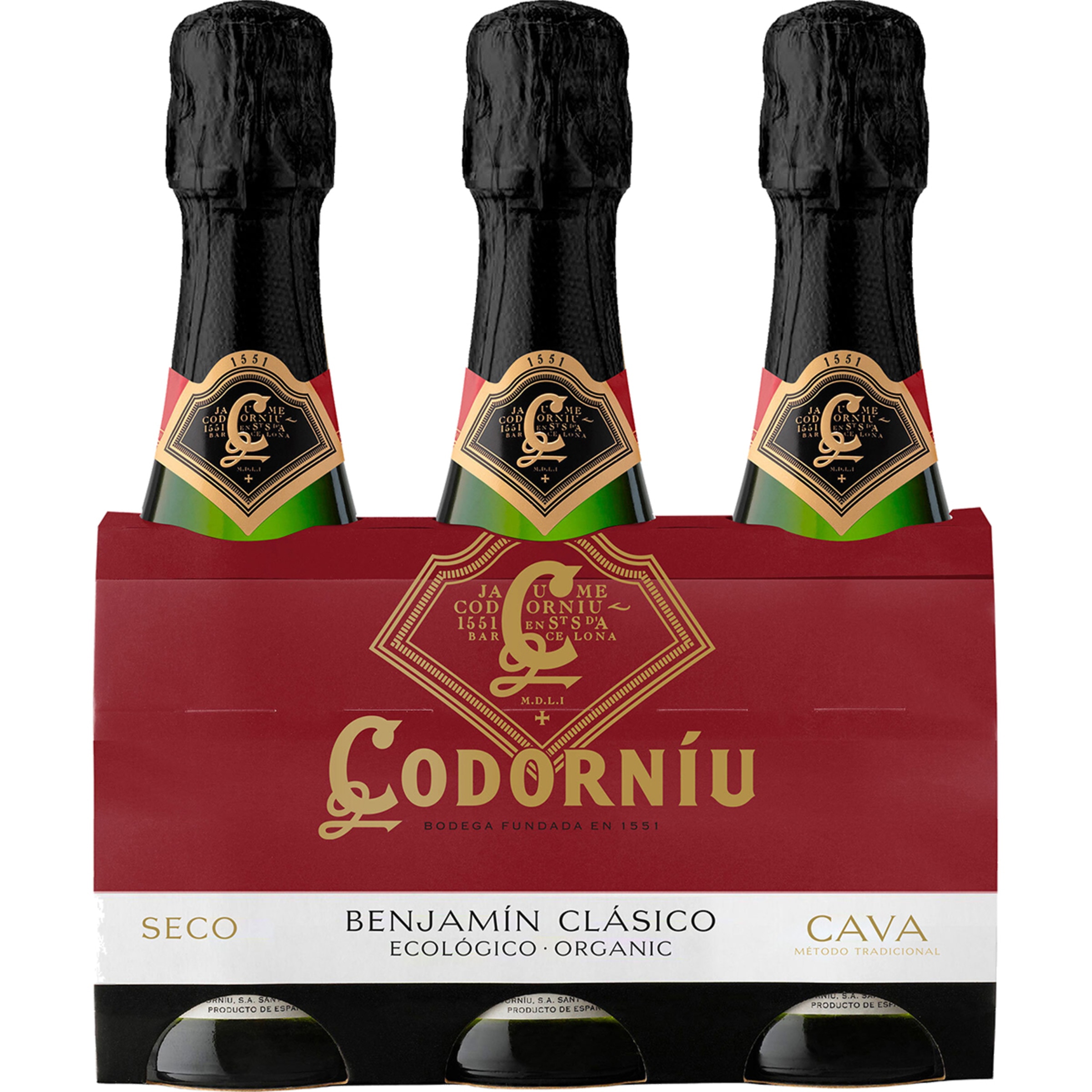 Cava seco Benjamín pack 3x20 cl estuche 60 cl · CODORNIU · Supermercado ...