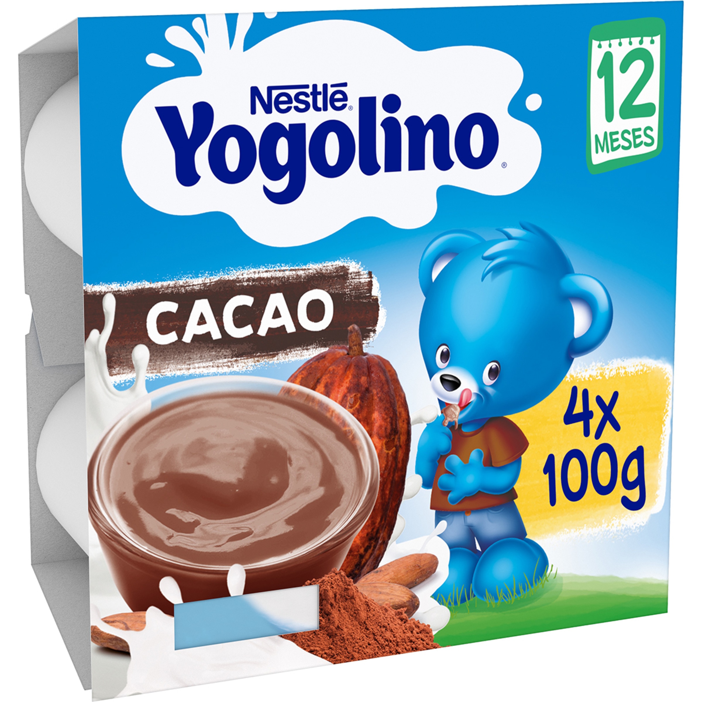 postre lácteo con cacao sin gluten desde 12 meses pack 4 tarrinas 100 g ...