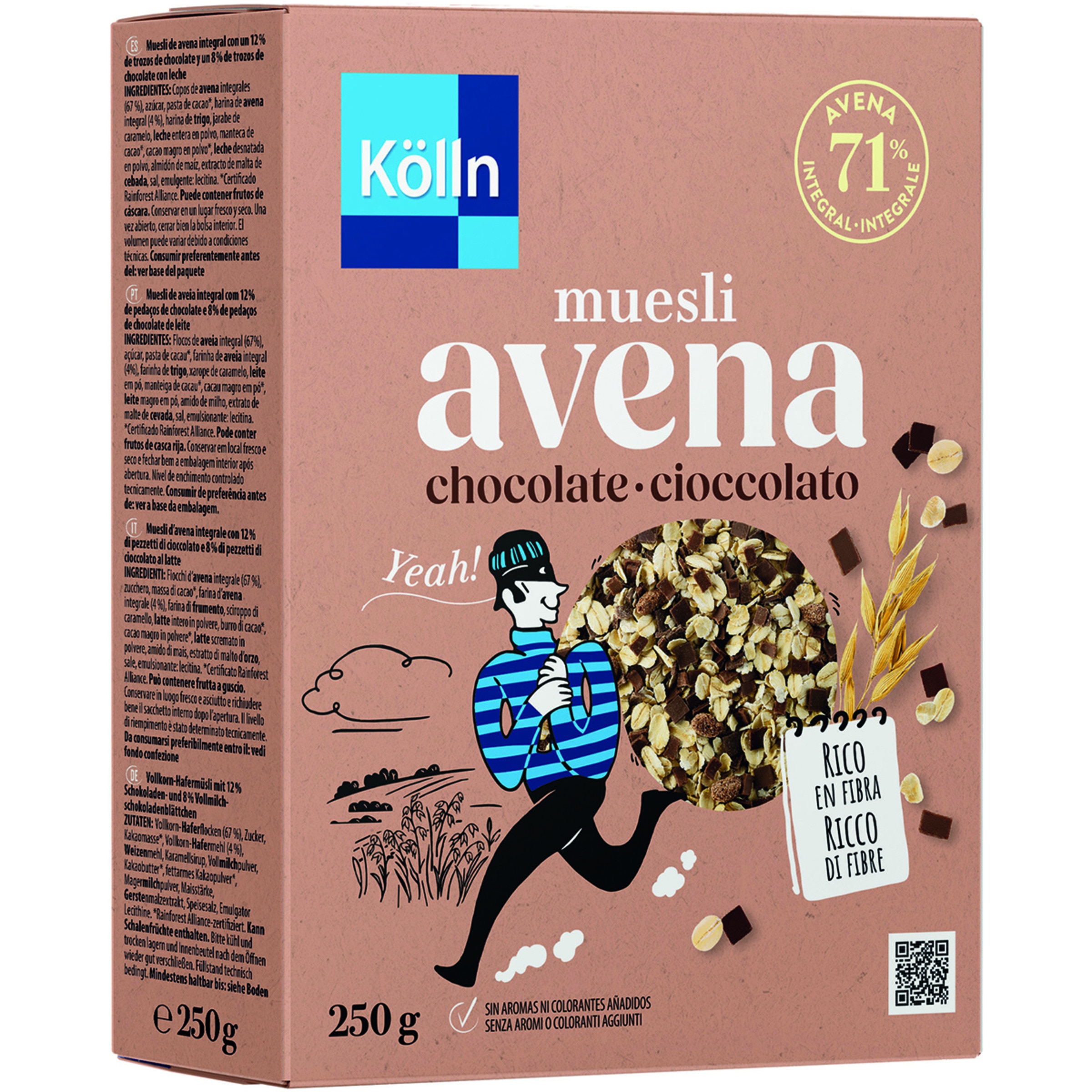 muesli de avena con chocolate paquete 250 g · KOLLN · Supermercado El ...