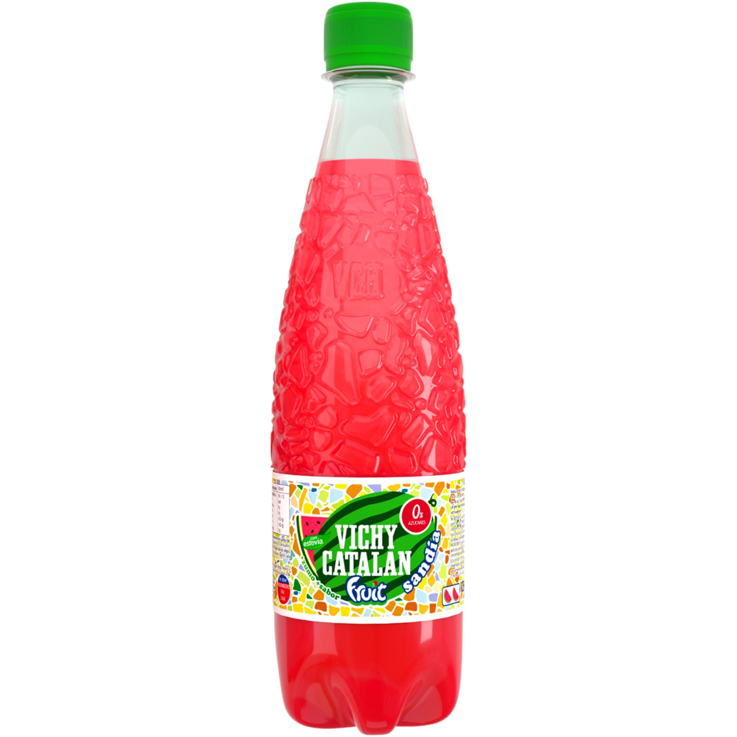 agua mineral natural con gas sabor sandía botella 50 cl · VICHY CATALAN ...