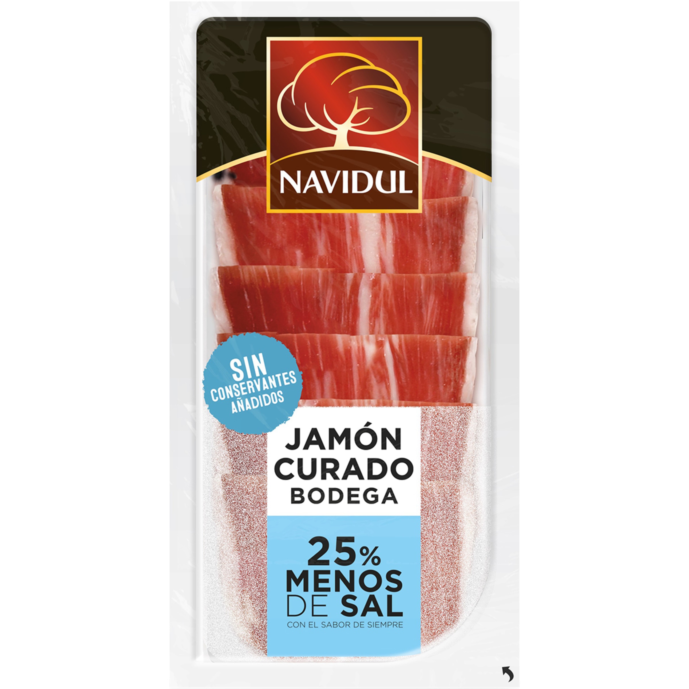 jamón curado 25% menos de sal en lonchas sin gluten sin lactosa envase ...
