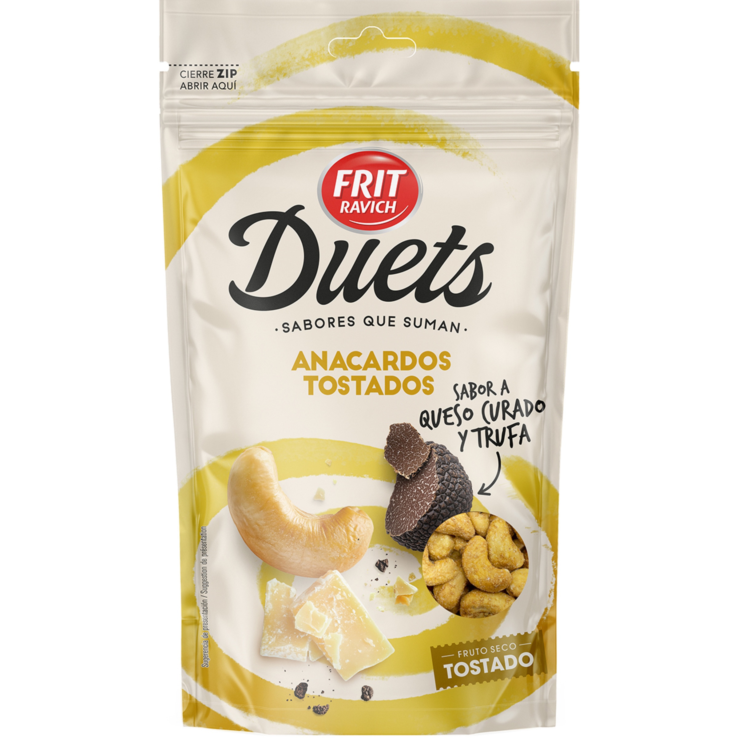 anacardos tostados Duets sabor a queso curado y trufa bolsa 100 g ...