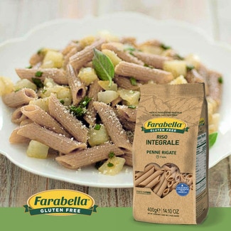 Plus+ penne rigate de arroz integral sin gluten bolsa 400 g · FARABELLA ...