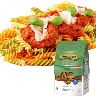 Gli Speciali fussili tricolor sin gluten envase 500 g · FARABELLA ...